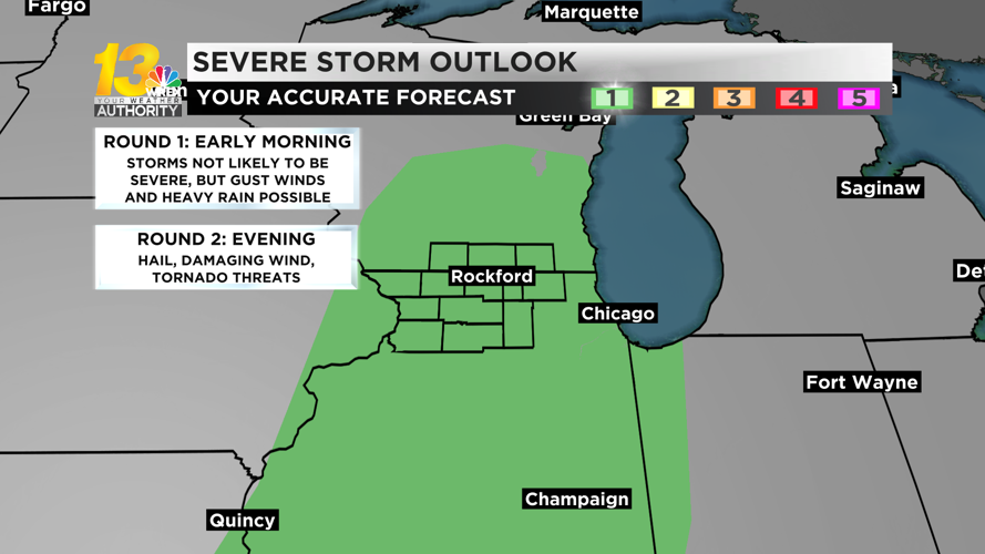 Stormy pattern lasts into Thursday | Top Stories | wrex.com