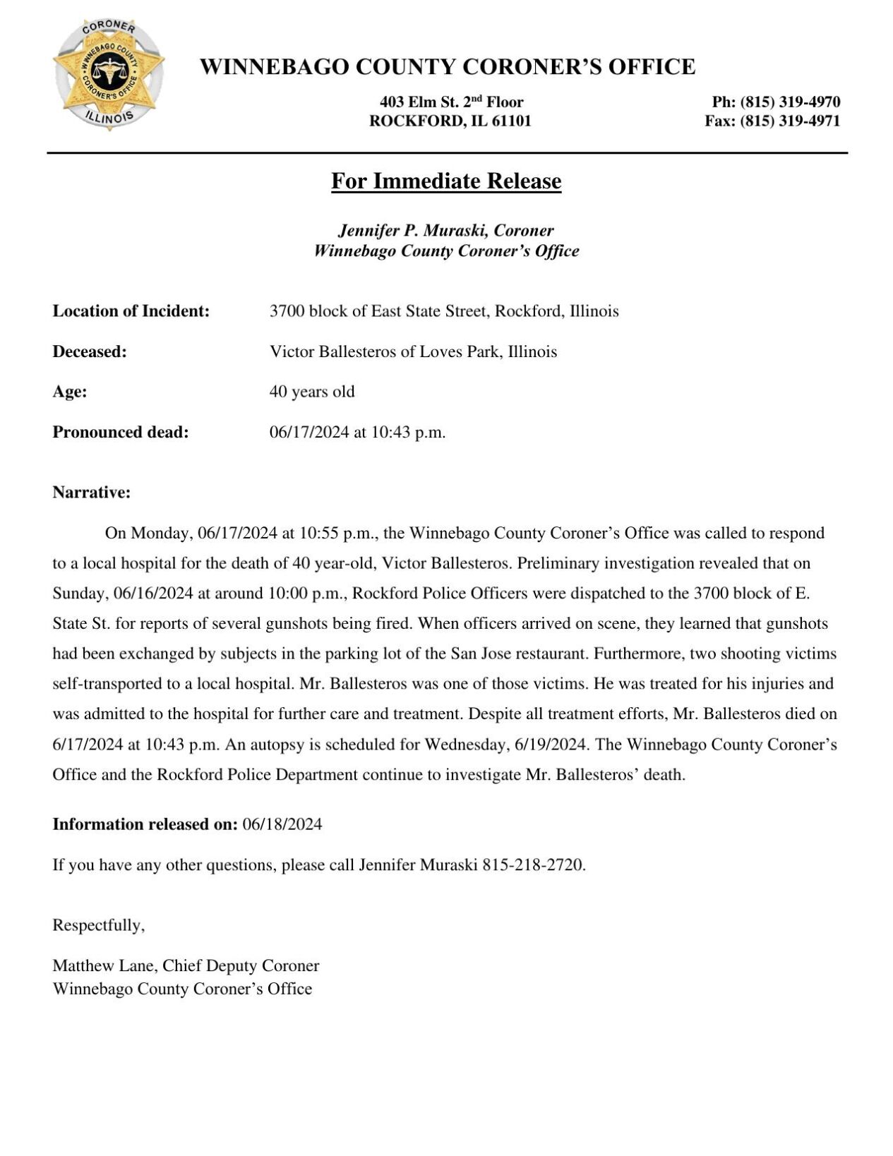 Shooting at San Jose Restaurant Claims Life of Victor Ballesteros ...