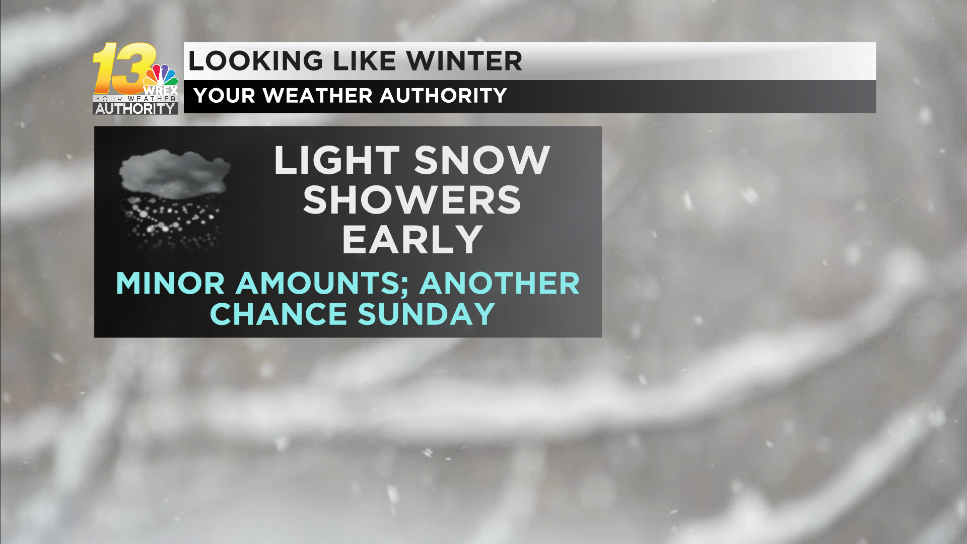 Light snow moves out later with another chances returning this weekend ...