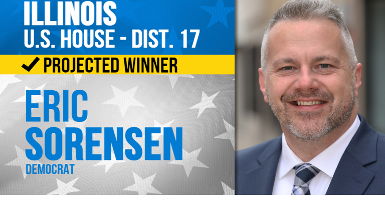 NBC News declares Eric Sorensen the winner of the 17th District | News ...