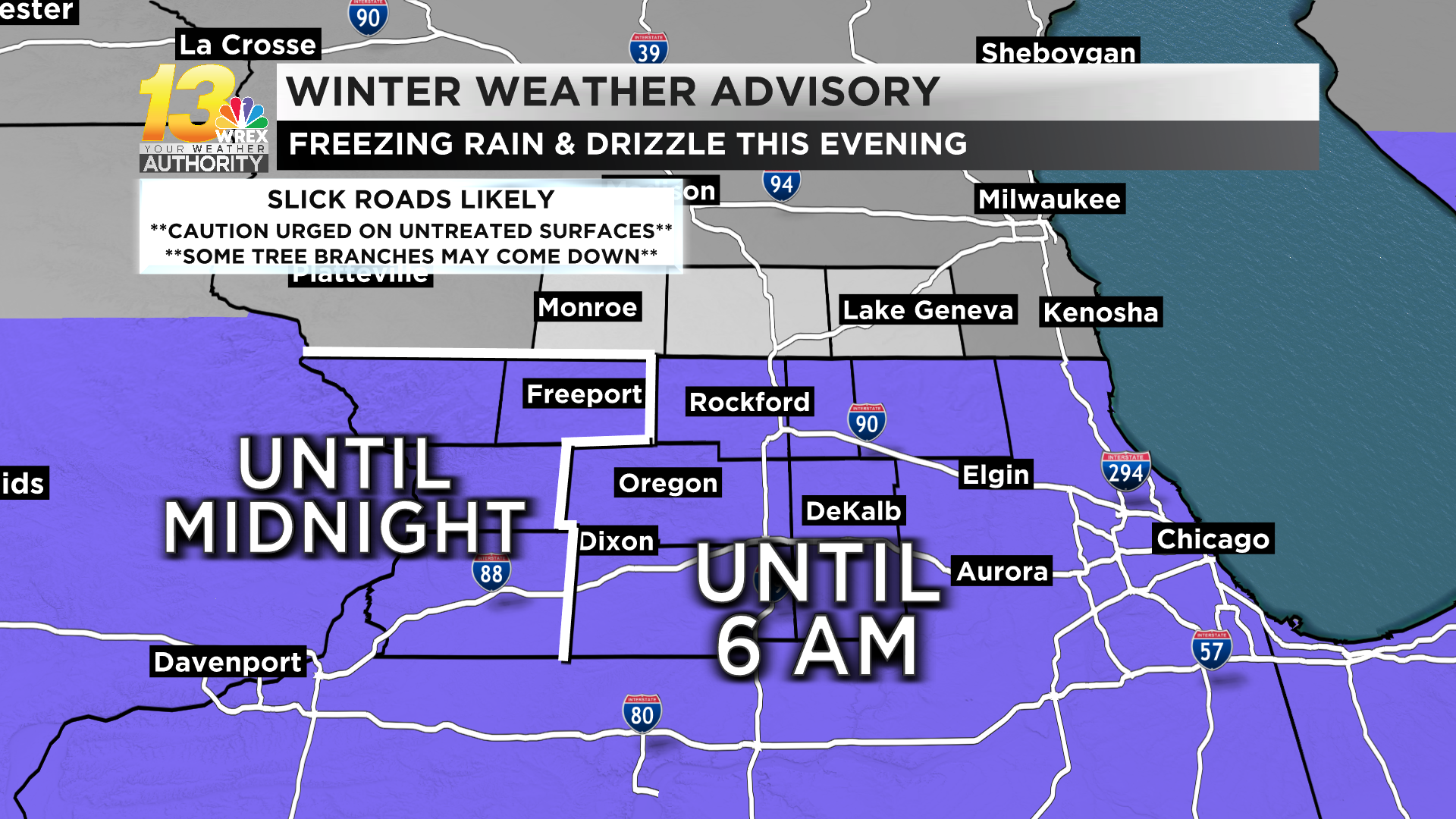 Untreated surfaces to turn icy with freezing rain tonight | Weather ...