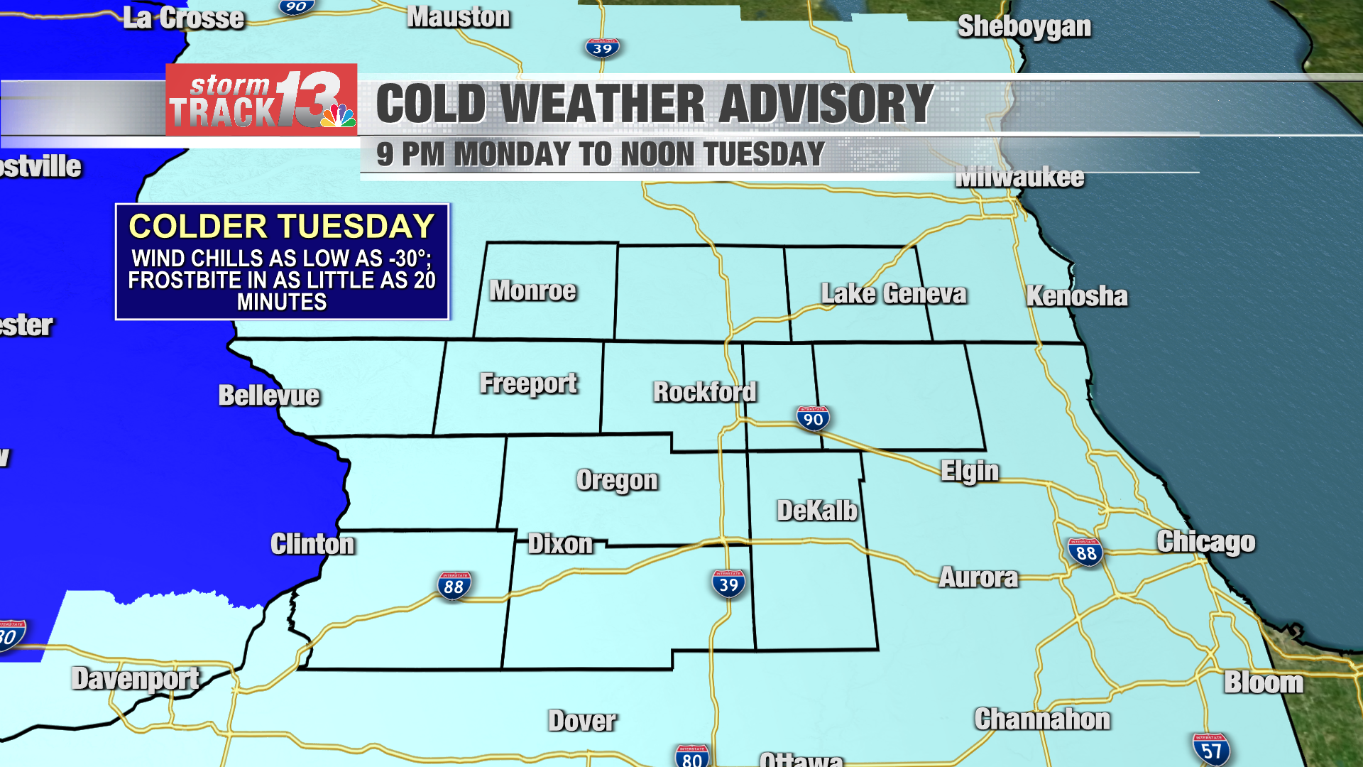 Worst of the cold sticks around through Tuesday | Weather | wrex.com