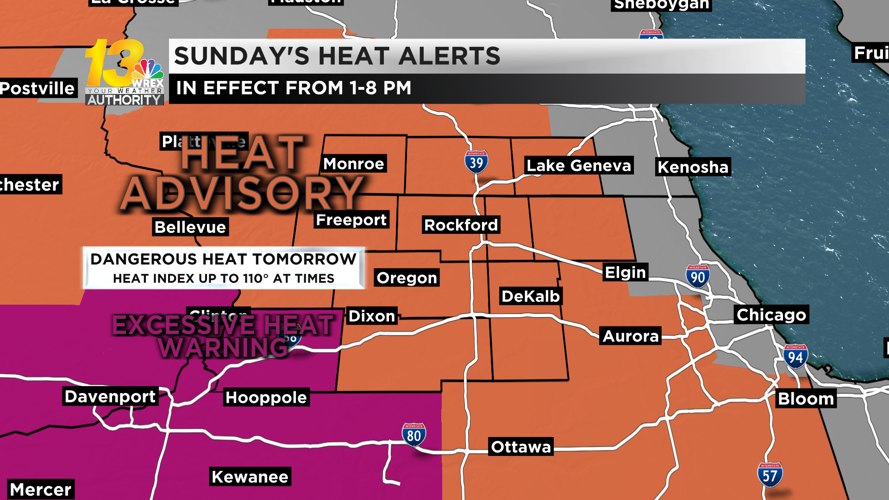 Heat alerts issued for Sunday's hot and humid conditions | Weather ...
