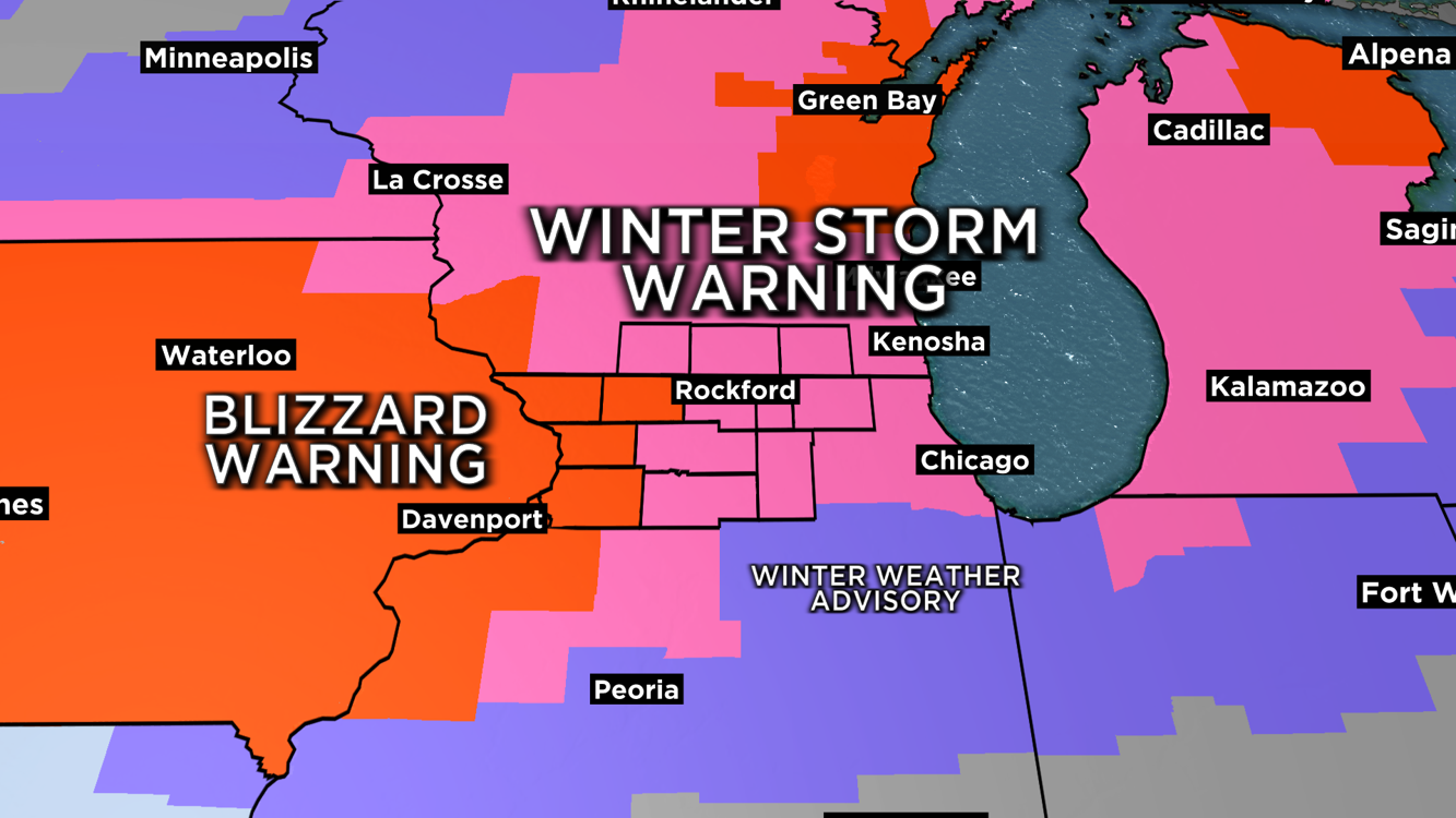 Blizzard Warnings in effect for northwest Illinois, hazardous travel through Saturday morning ...
