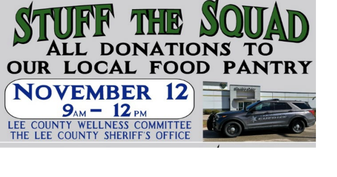 Lee County To Stuff The Squad Car This Weekend | News | wrex.com