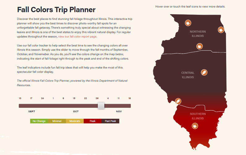 Illinois Office of Tourism features online Fall Colors Trip Planner ...