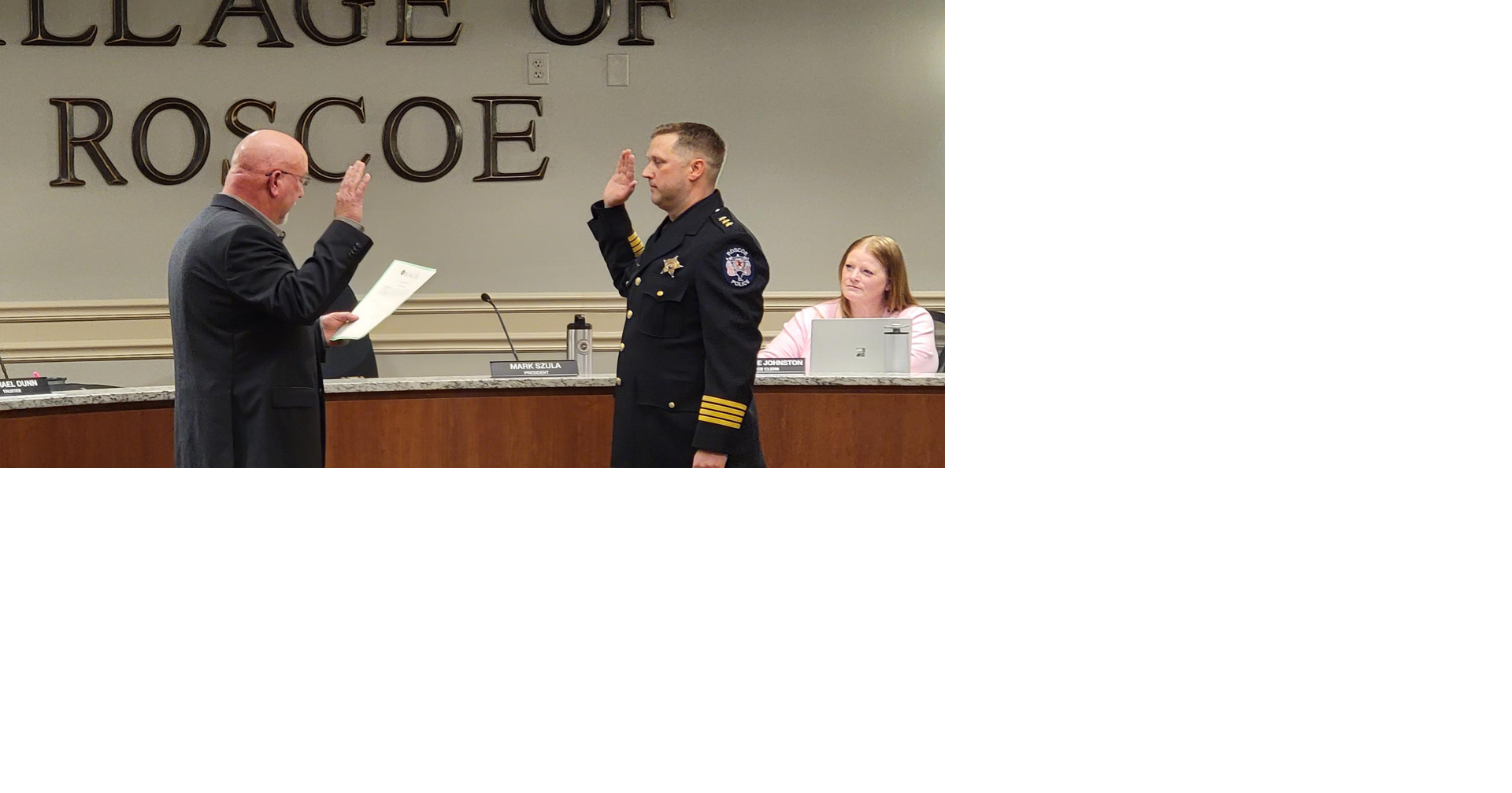 Sam Hawley sworn in as Roscoe Police chief | News | wrex.com