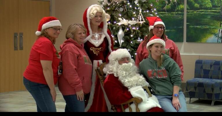 Santa visits with babies and parents Mercyhealth Javon Bea Hospital ...