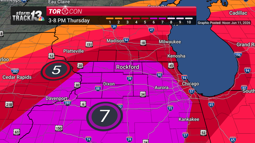 Tornado Watch until 9 p.m., enhanced tornado & high wind threat ...