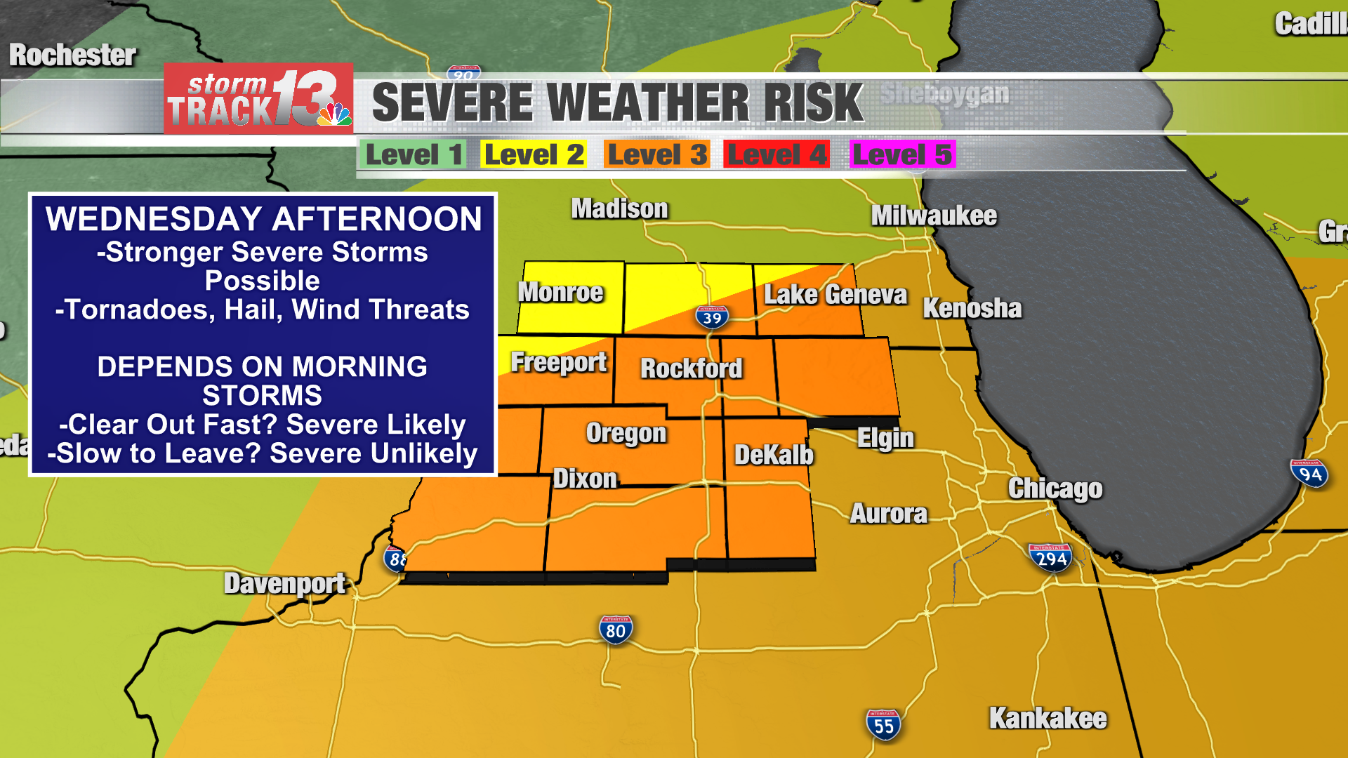 Strong to severe storms are possible by midweek | Top Stories | wrex.com