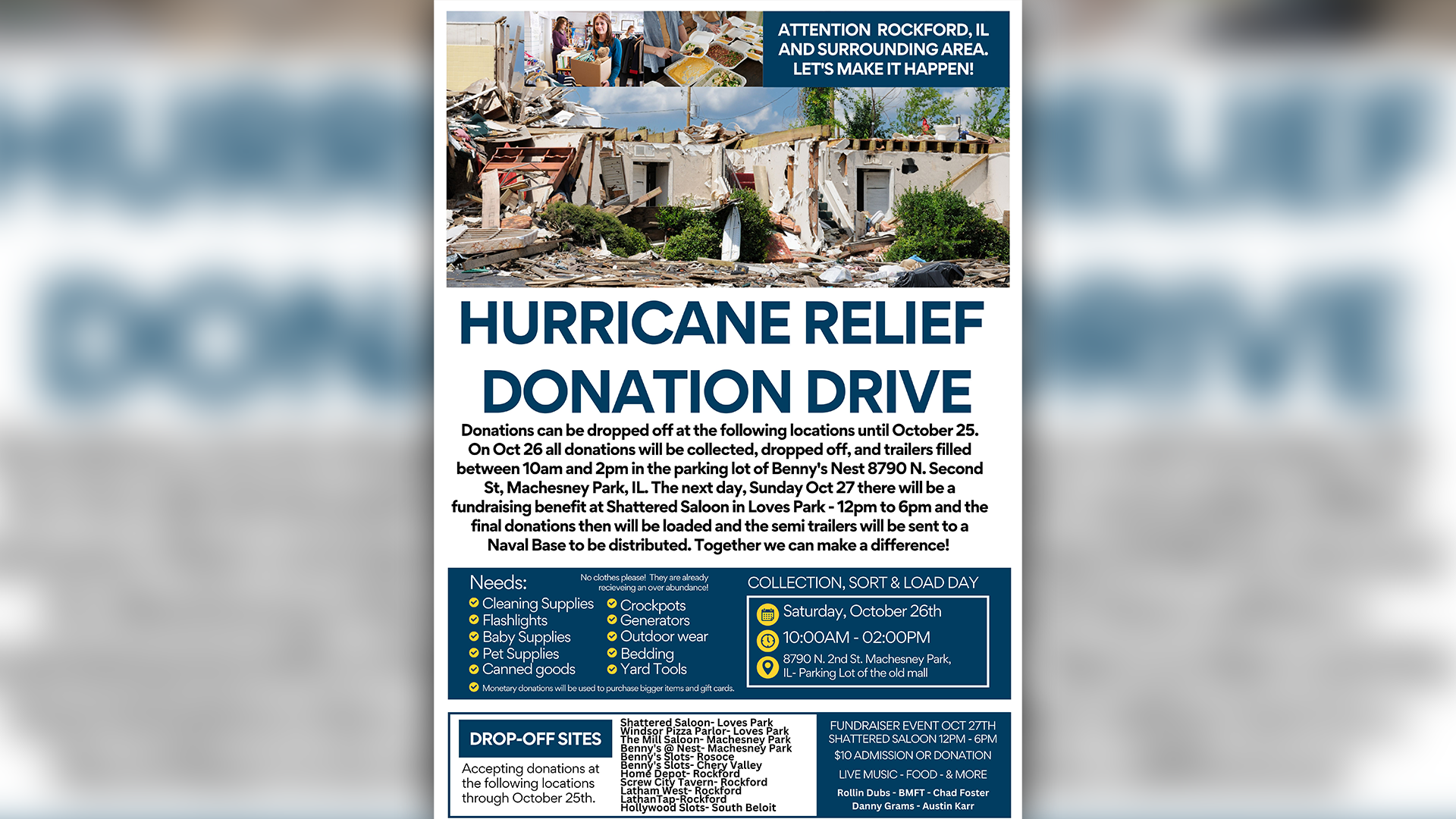 Stateline region holding Hurricane Relief Donation Drive | Top Stories ...