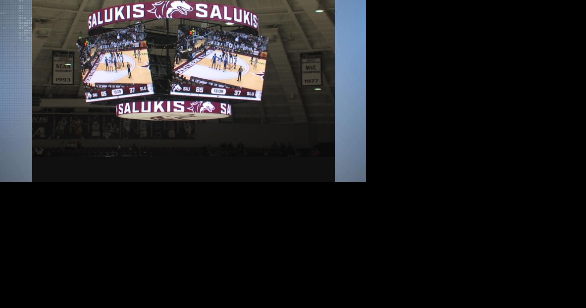 Saluki basketball players react to new videoboard & scoreboards inside ...