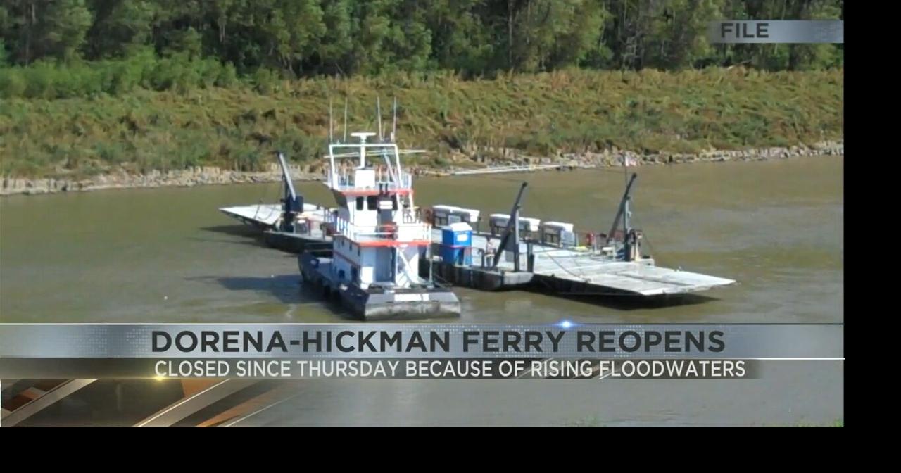 The Dorena-Hickman Ferry reopens after river levels decline | Video ...