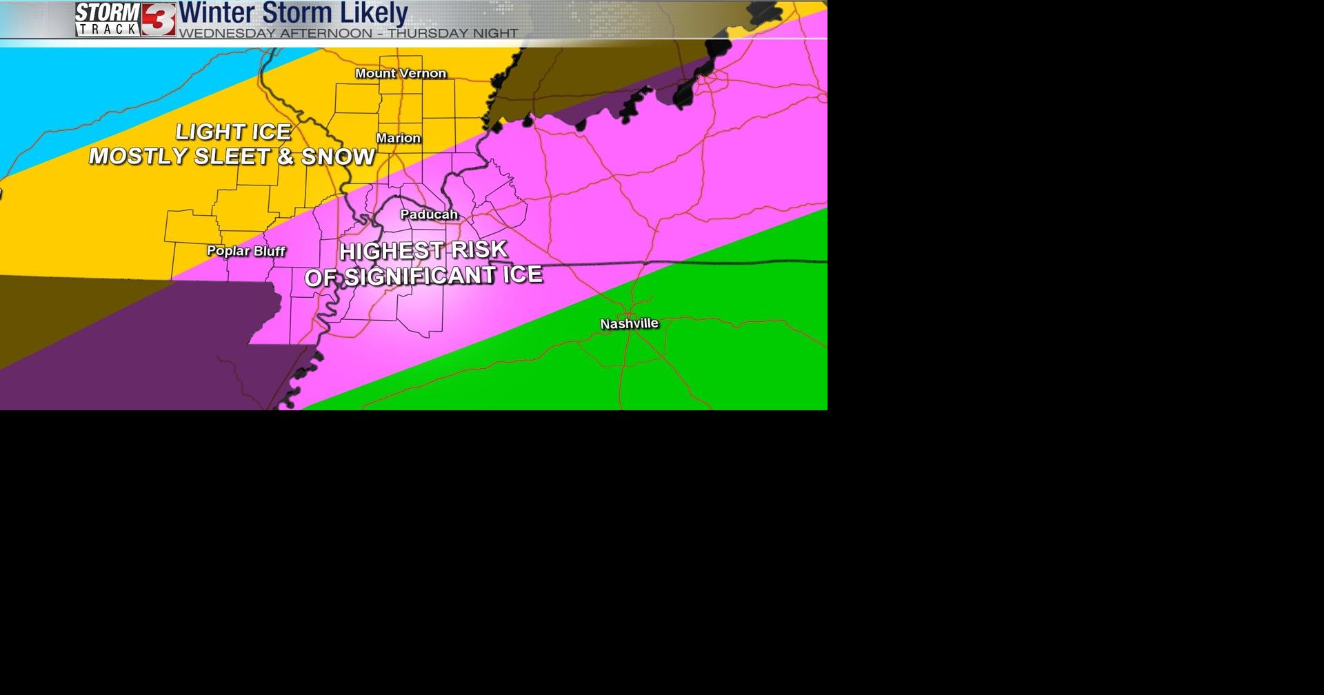Ice, sleet, and snow all possible Wednesday night & Thursday | News ...