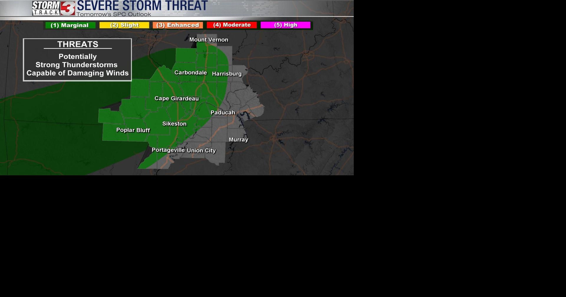 Showers and potentially strong storms will bring measurable rainfall ...