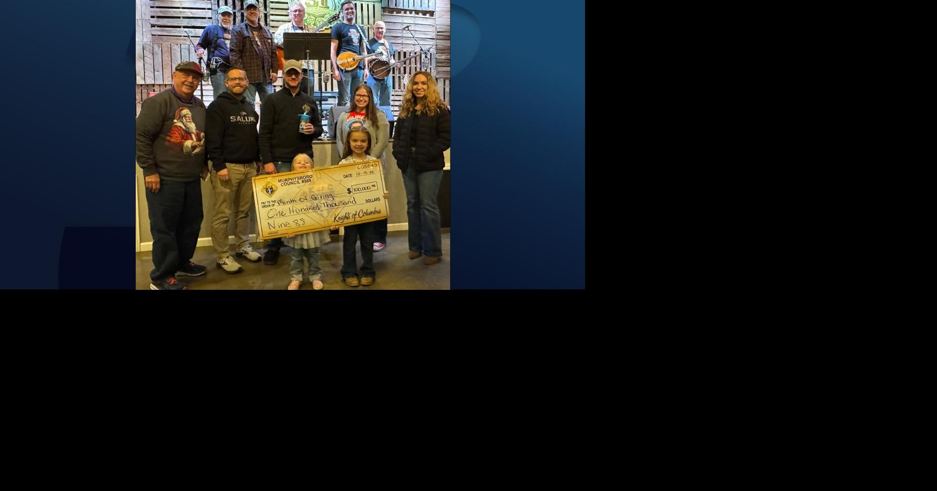 Murphysboro Knights of Columbus, Nine88 band tops $100,000 for local ...