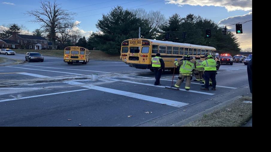 Nine people taken to hospital after two school buses crash in Western ...