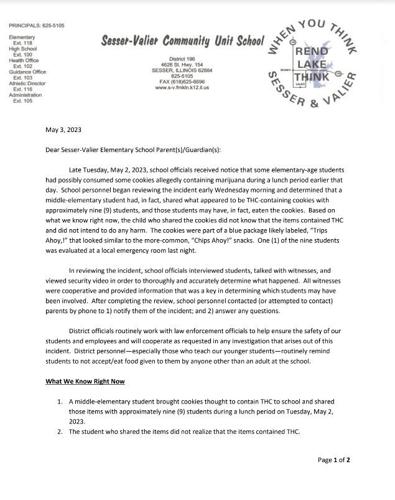 Nine elementary students ingest THC cookies at school | News | wsiltv.com
