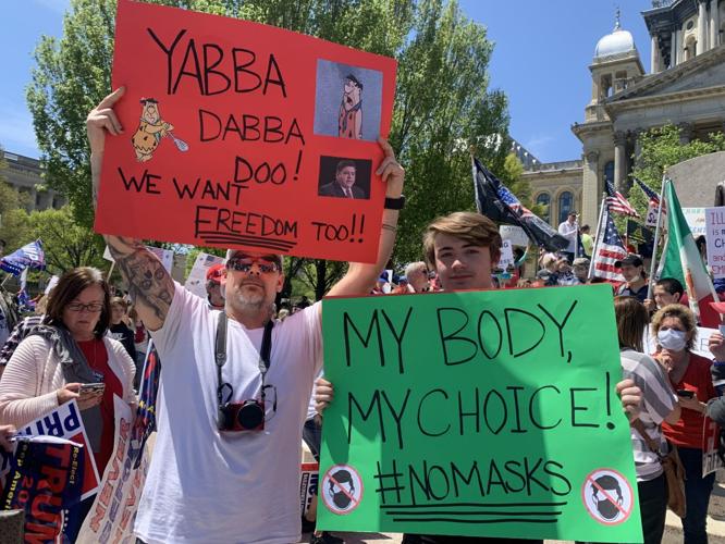 Hundreds join Capitol protest to Reopen Illinois | Coronavirus | wsiltv.com