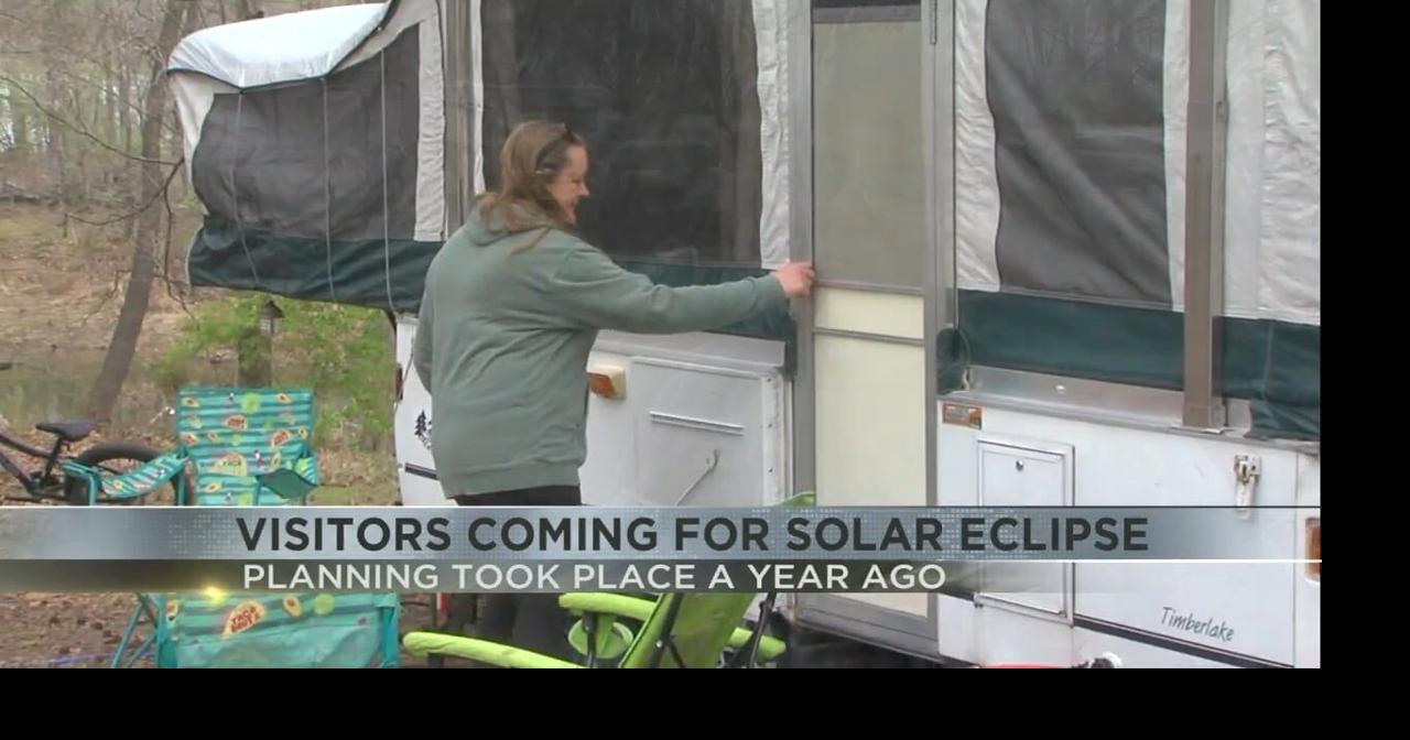 Visitors arrive at local campgrounds for solar eclipse | Video | wsiltv.com