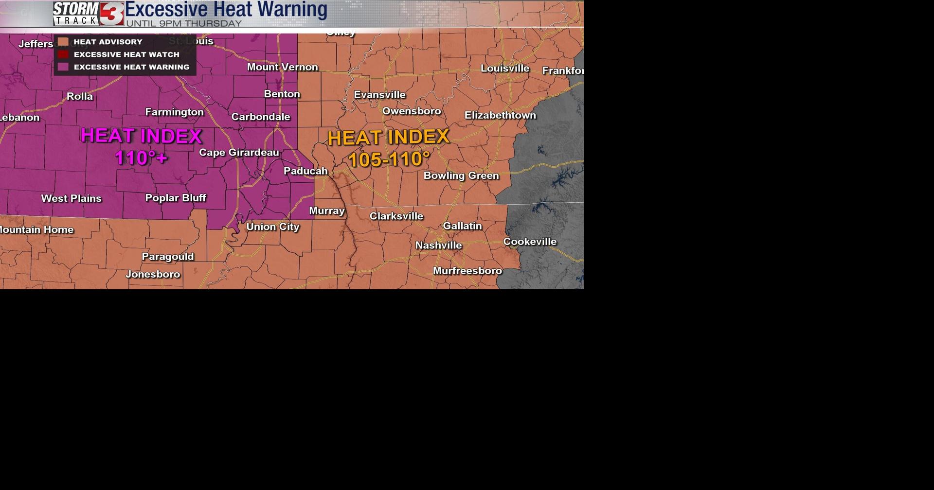 Sweltering heat & humidity, heat index may top 110º | News | wsiltv.com