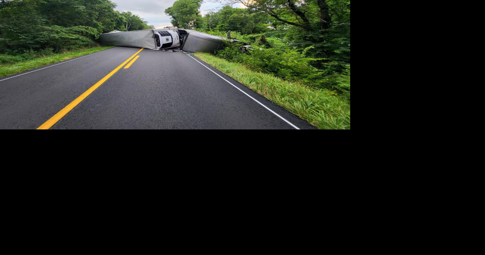 Two semis in separate crashes cause overnight road closure | News ...