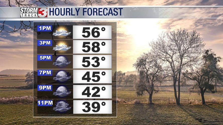 Clearing skies this afternoon before widespread rain tomorrow morning ...