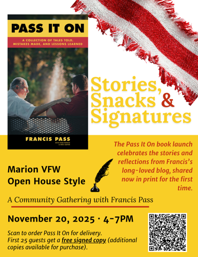 Free signed books at Francis Pass event in Marion, Nov. 20 | Illinois ...