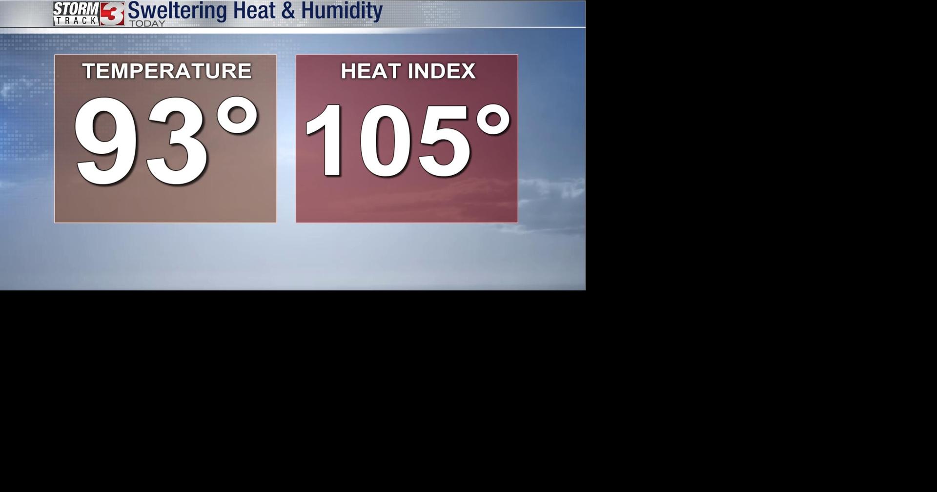 Sweltering heat & humidity will push the heat index near 105 | Weather ...
