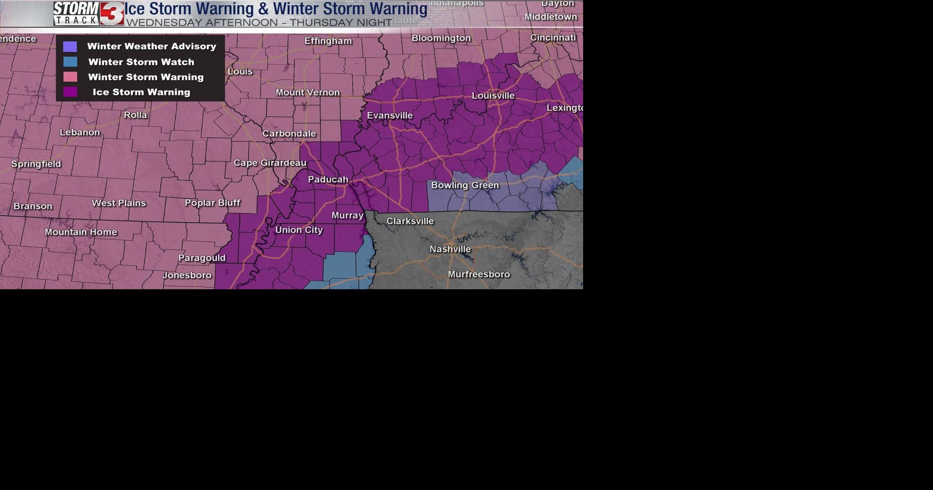 Wednesday Morning Update: Major winter storm brings ice, sleet, and ...