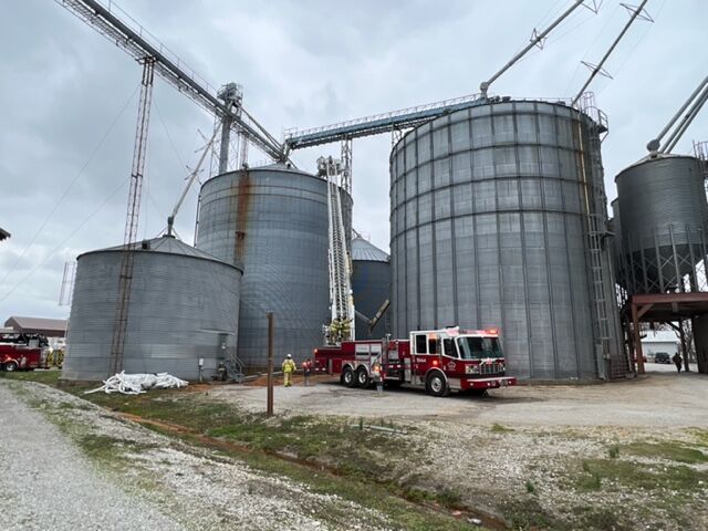 Multiple crews working grain bin fire in Waltonville | Illinois ...