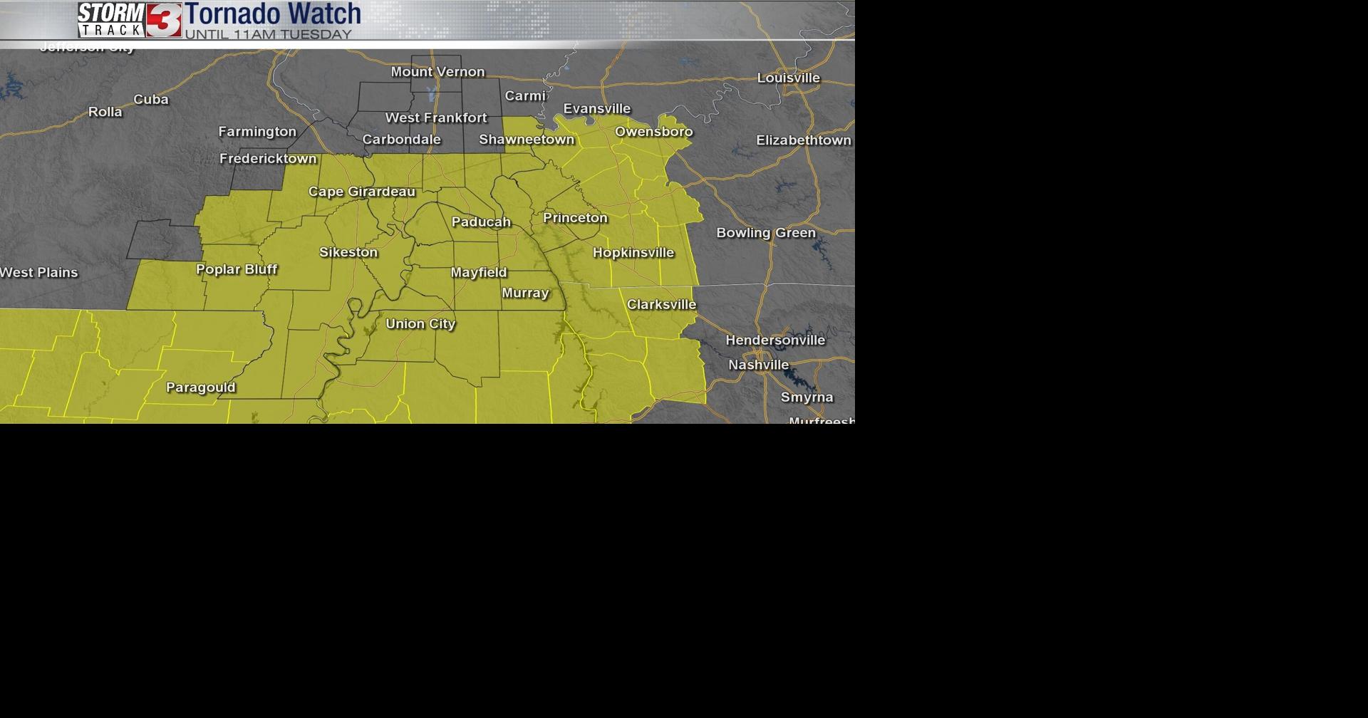 The Tornado Watch has been cancelled Tuesday morning | News | wsiltv.com