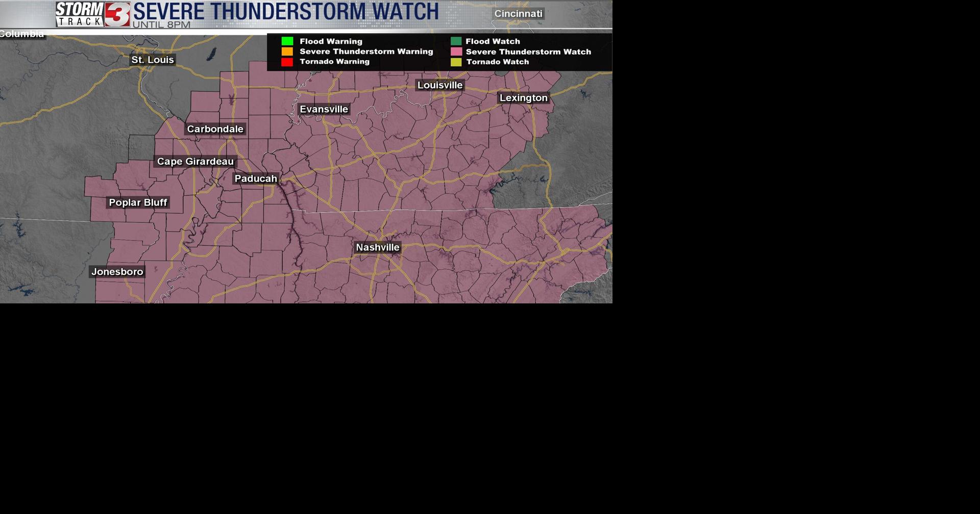 SEVERE THUNDERSTORM WATCH - Tracking strong to severe storm | News ...