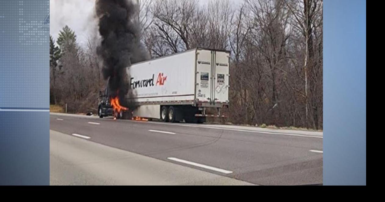 Semi-truck on fire on I-57 NB near Marion | Illinois | wsiltv.com