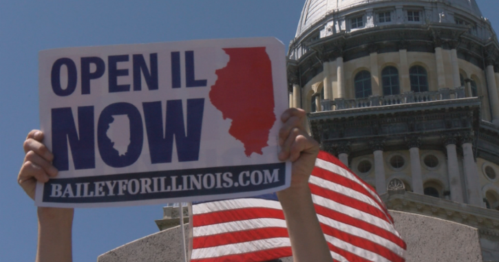 Hundreds join Capitol protest to Reopen Illinois | Coronavirus | wsiltv.com