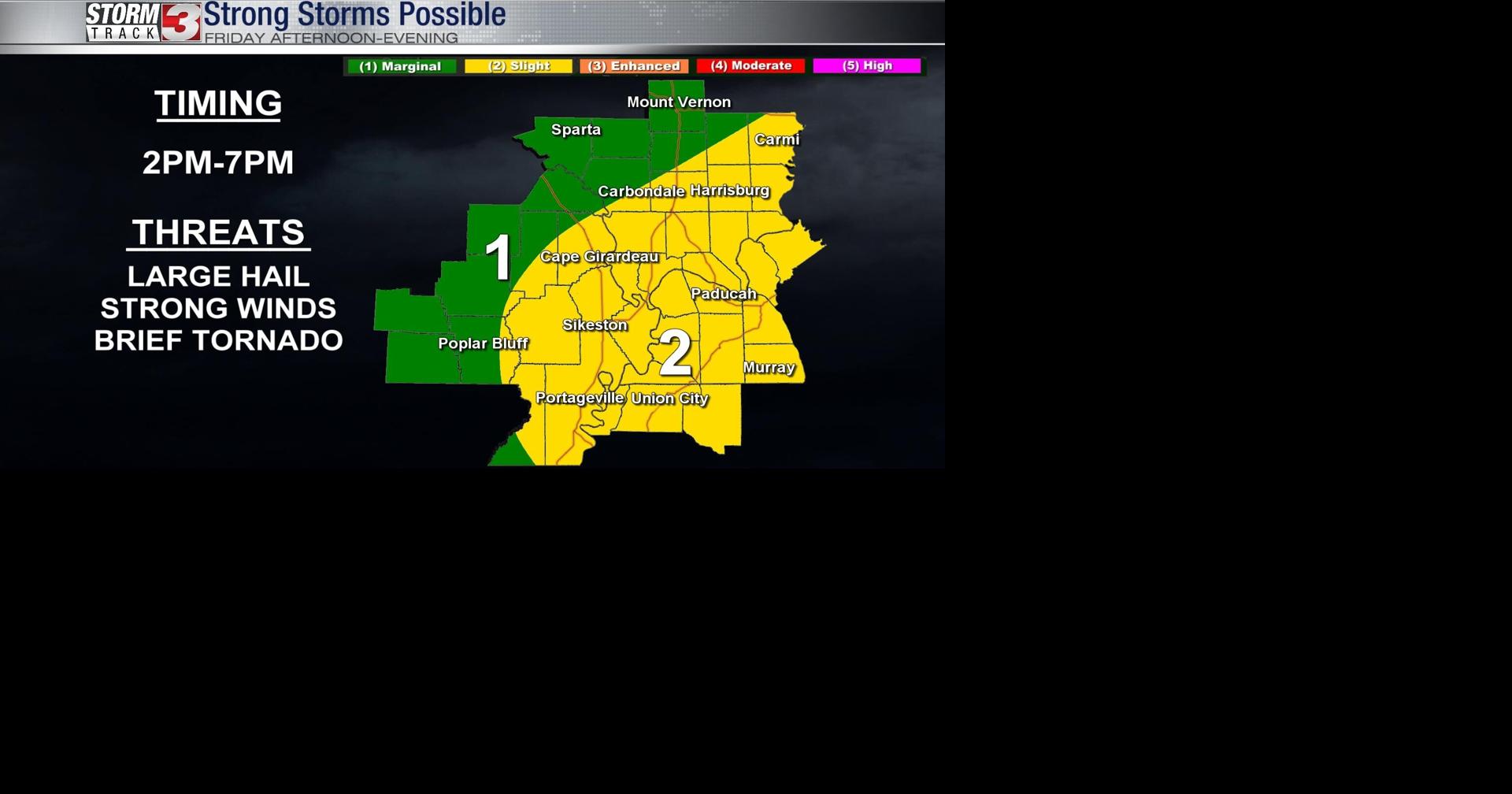 A Few Strong Storms Possible Friday Afternoon News