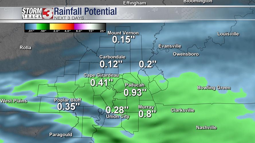 Rain showers expected this afternoon, storms farther south tonight ...