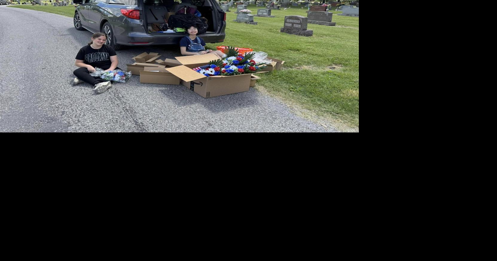 Harrisburg students honor veterans with flowers at local cemeteries ...