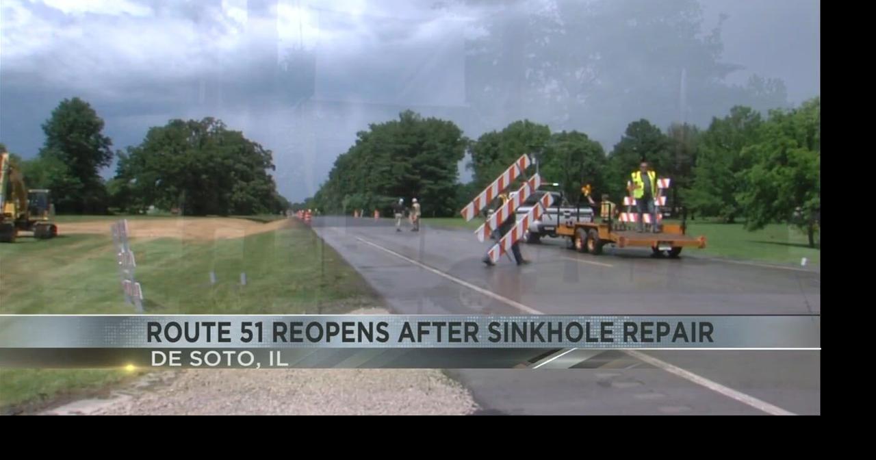 U.S. 51 North of De Soto back open after sinkhole forms | Illinois | wsiltv.com