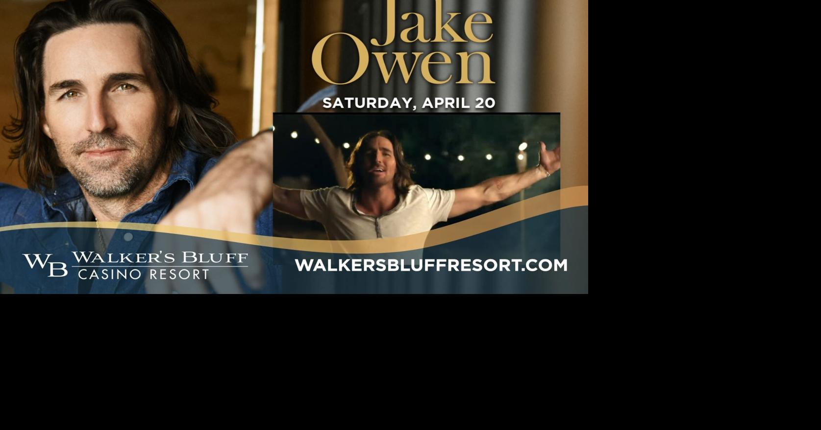 Jake Owen Concert Tickets At Walker's Bluff Casino Resort | Features ...