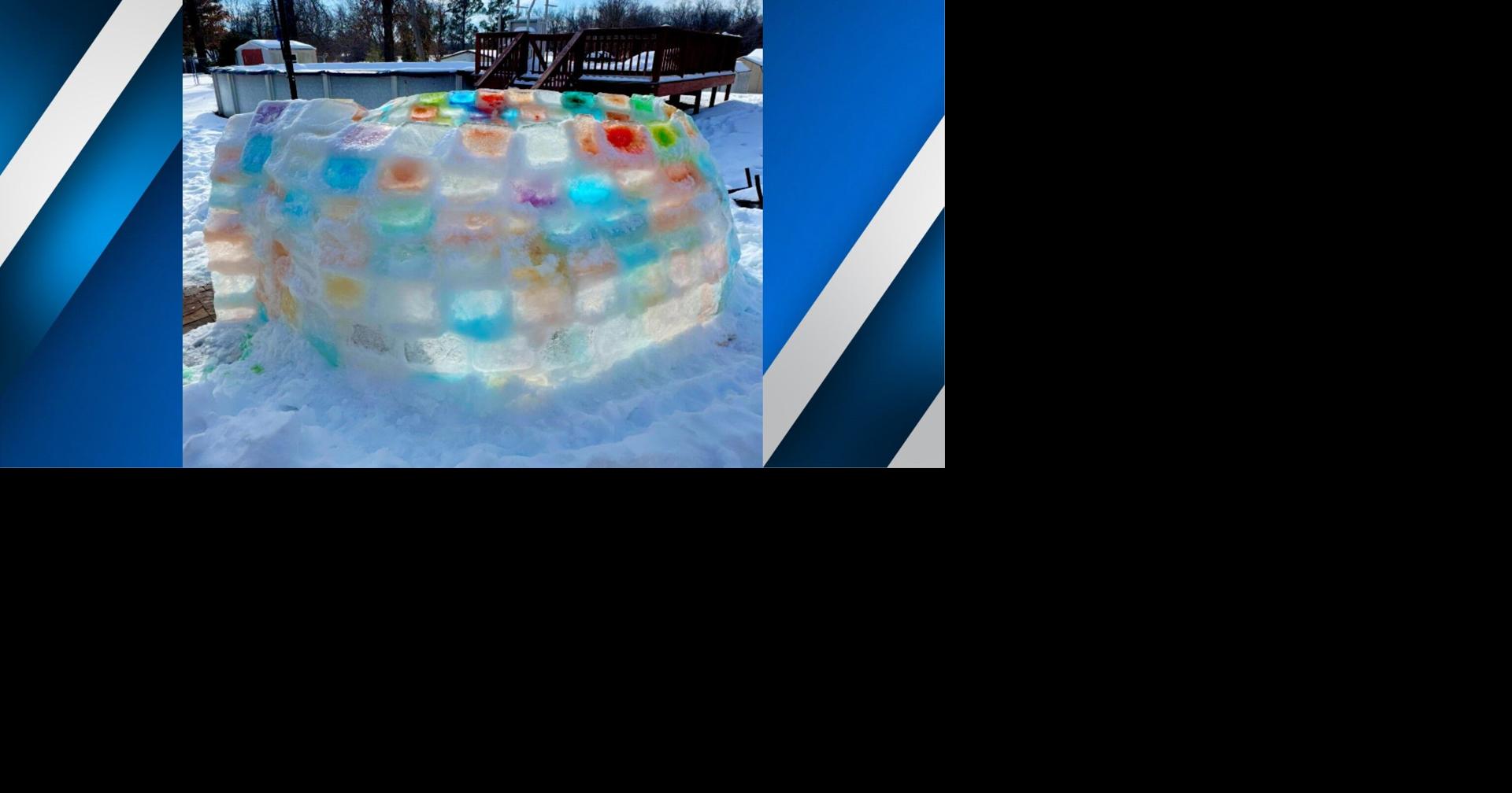 Locals Build Colorful Igloo in Marion After Recent Snowstorm | Illinois ...