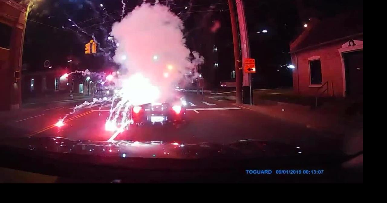 CAUGHT ON CAMERA: Lit firecracker thrown into convertible | Crime and ...