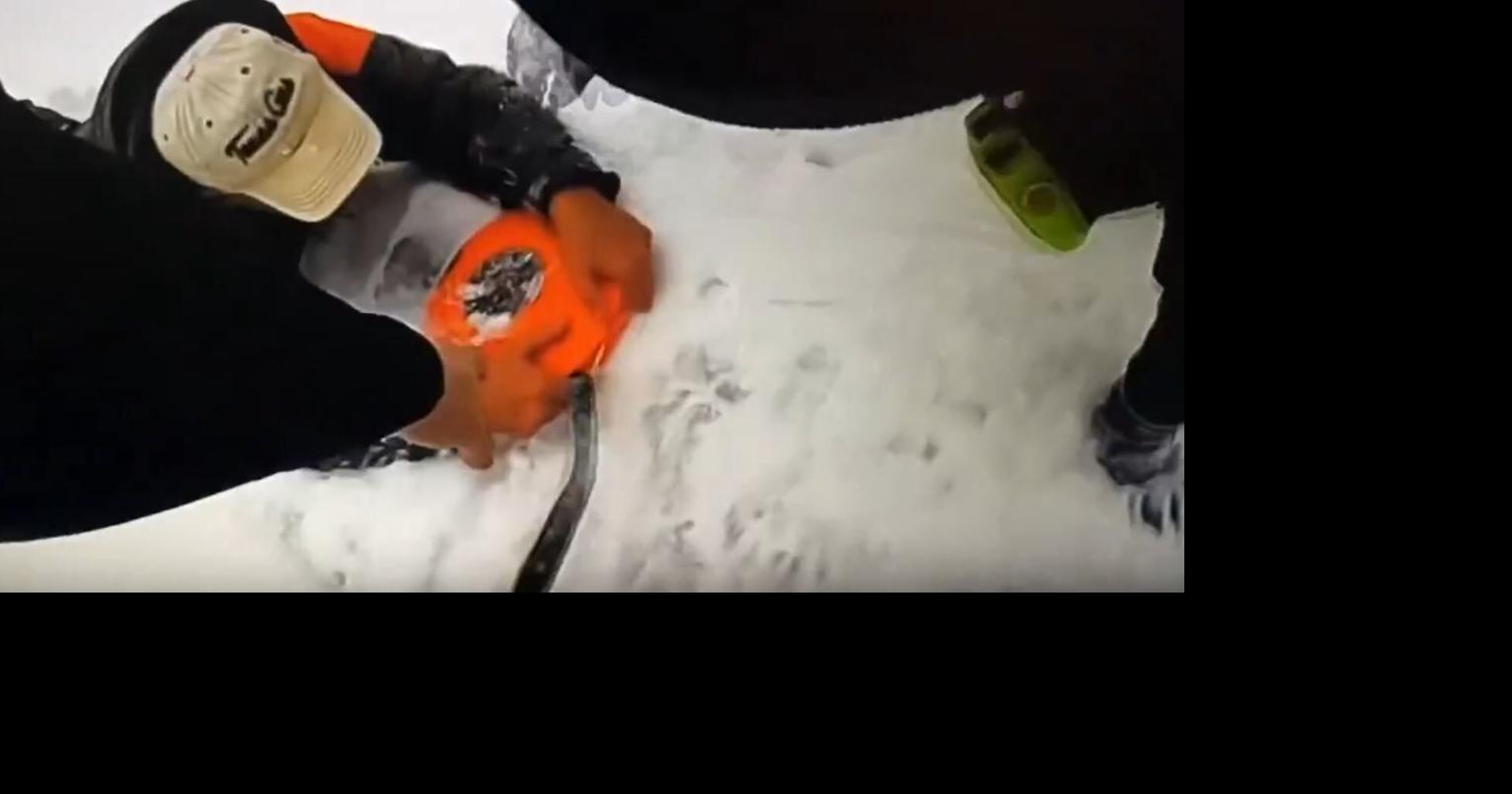VIDEO: Body-cam shows daring ice rescue with help from dog and MSP ...