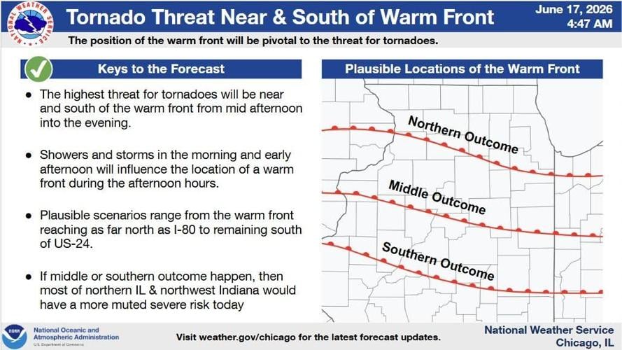 Two rounds of severe weather threaten northern Illinois Wednesday ...