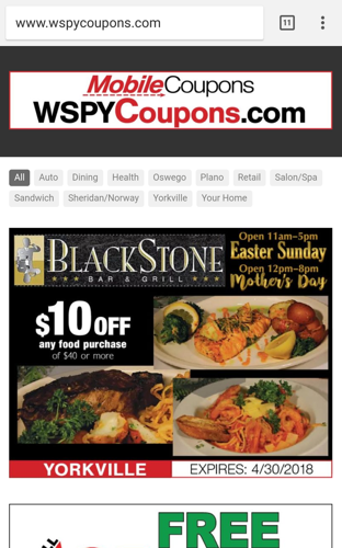 WSPY Launches Mobile Website to Redeem Coupons for Area Businesses ...