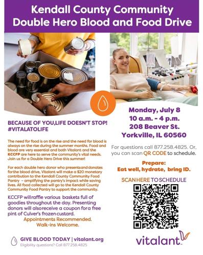 Kendall County Food Pantry hosting Double Hero food and blood drive ...