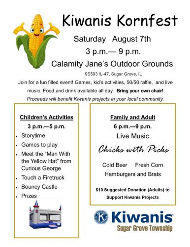 Sugar Grove Township Kiwanis Club to Host KornFest | Local News ...