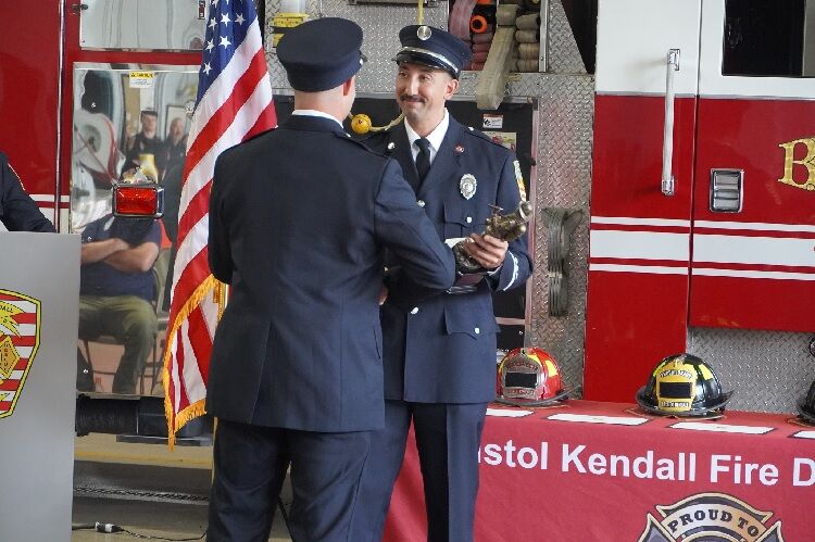 Five new firefighters sworn in, three others honored in ceremony held ...