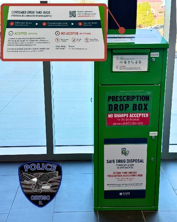 New prescription drug drop off box installed at Oswego Police ...