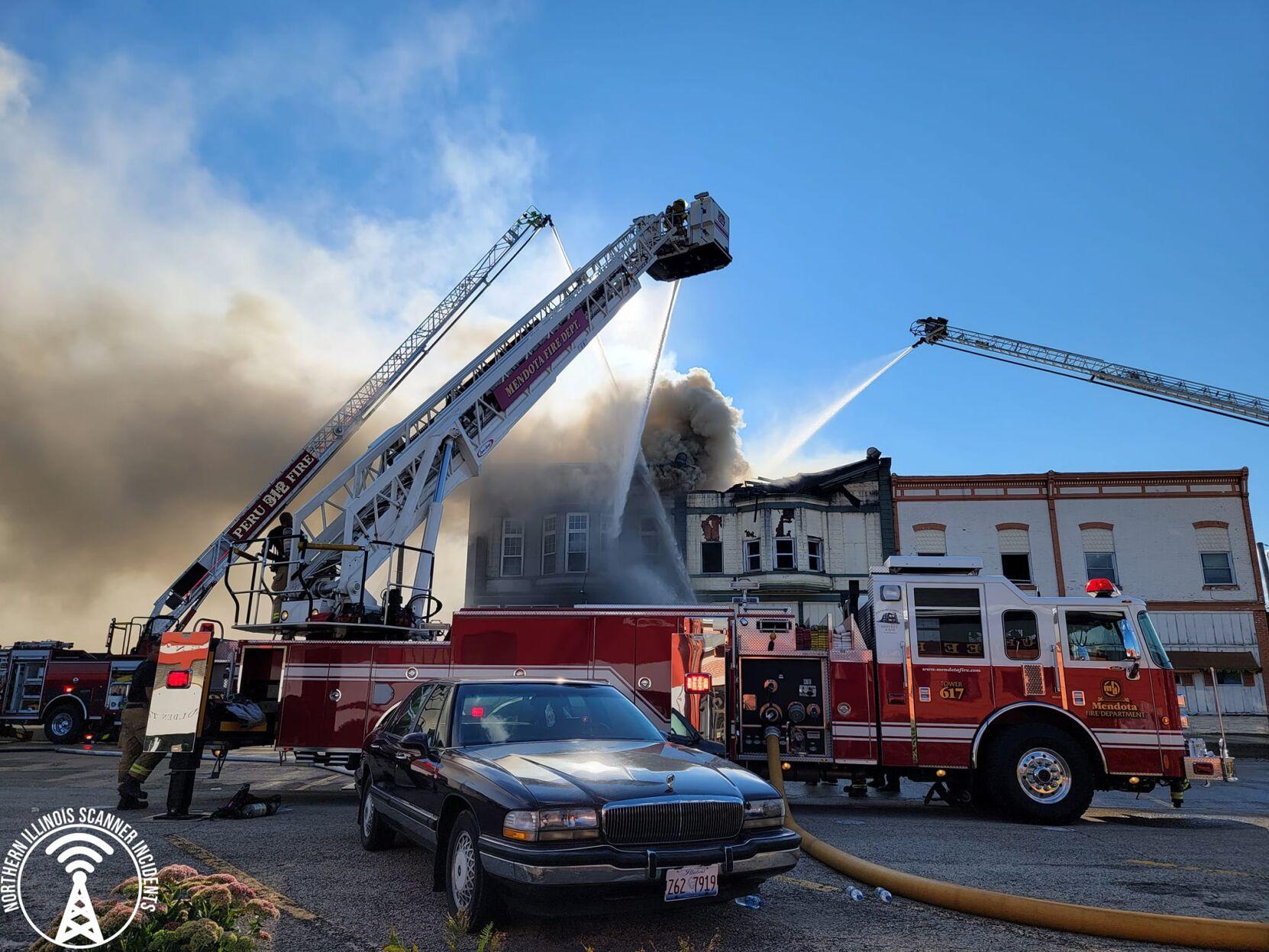 Apartment building destroyed in downtown Mendota fire | Local News ...